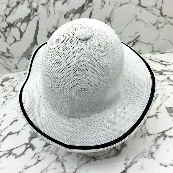 Kangol | Accessories | Kangol Tropic Wide Brim Stripe White Black ...